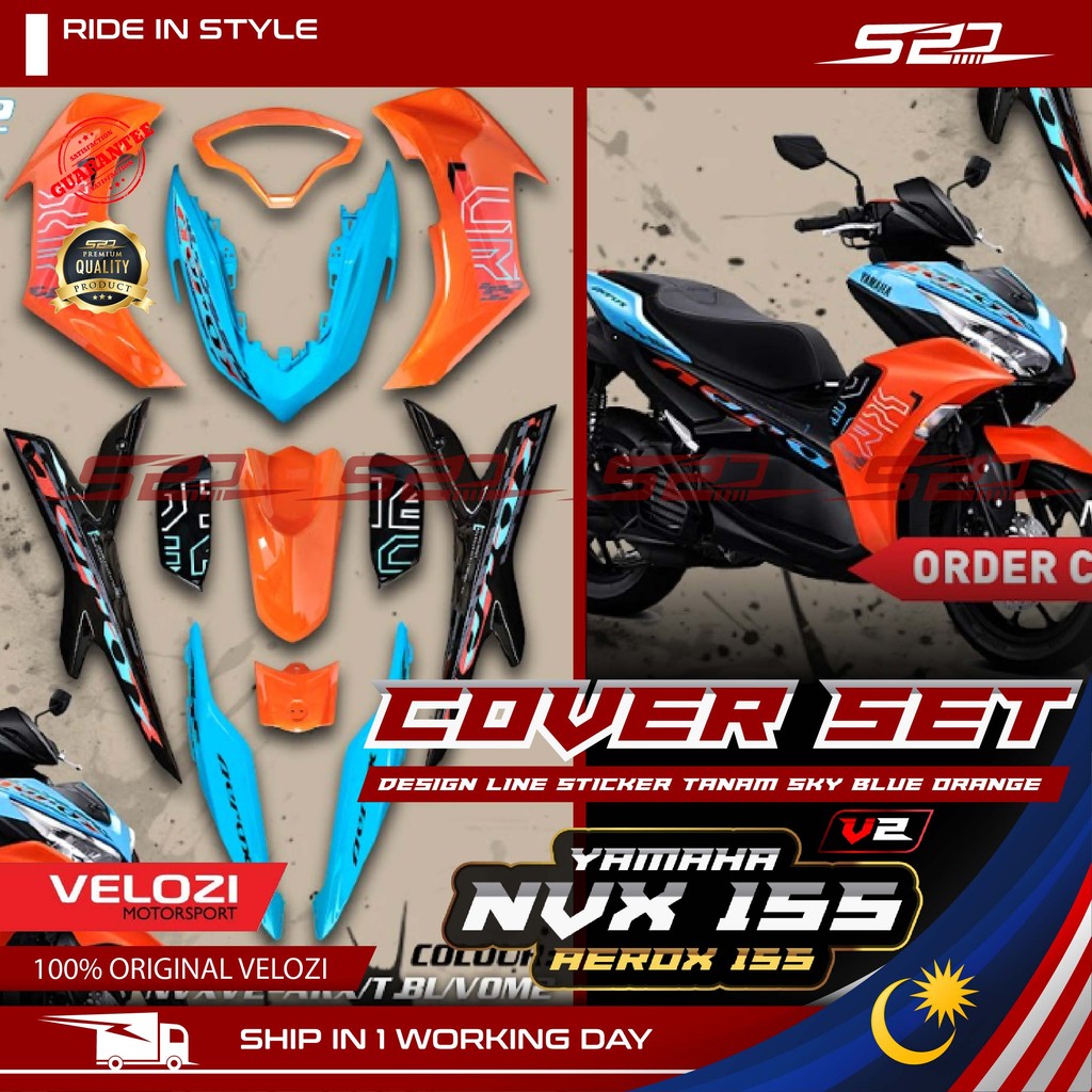 Cover Set VELOZI YAMAHA Coverset NVX155 NVX V2 VELOZI 41 Design Line ...