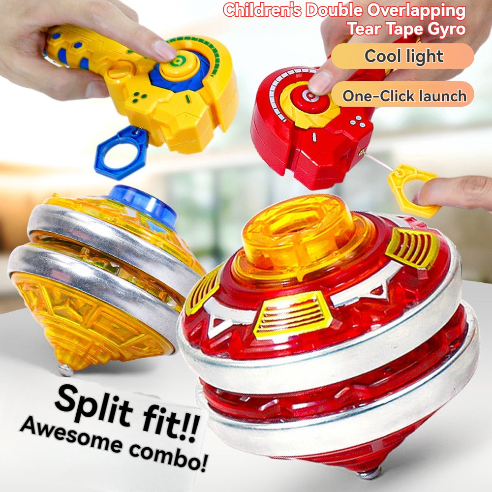 Children's Gyro Toy Set （17Pcs） Spinning Launcher Battle Gyro Game 12 ...