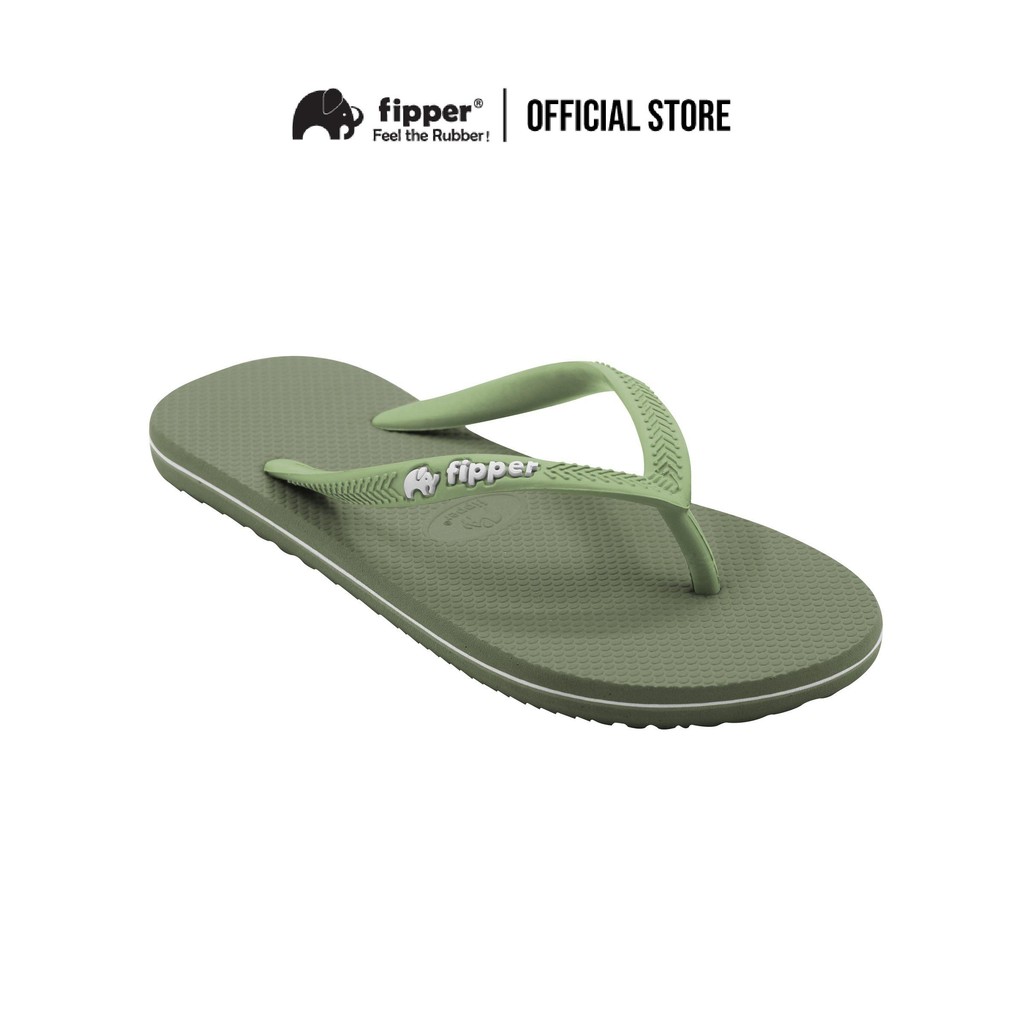 Fipper Slim Linea Selipar Getah Green (Army) / Green (Cucumber ...