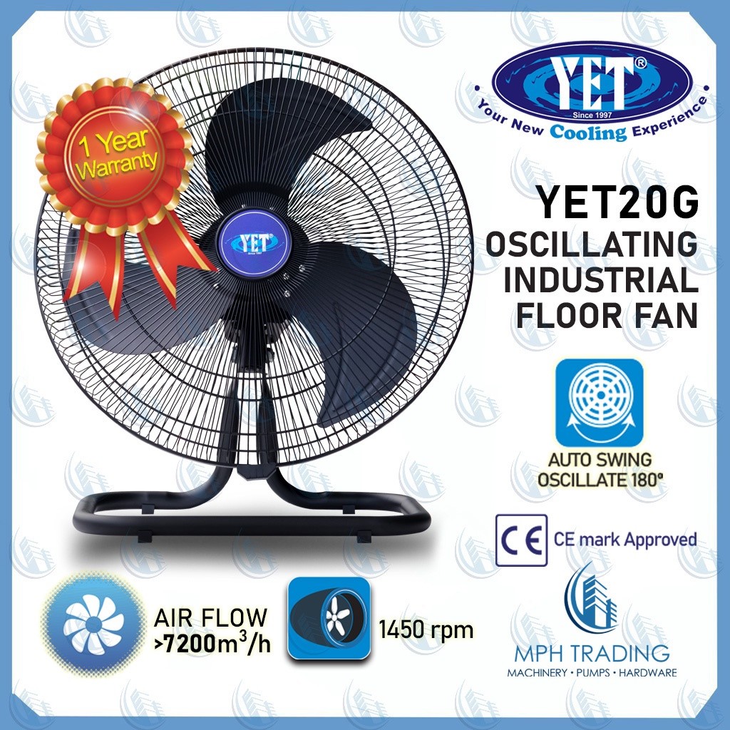 YET 20G Industrial Floor Fan Oscillating Industrial Floor Fan (Motor ...