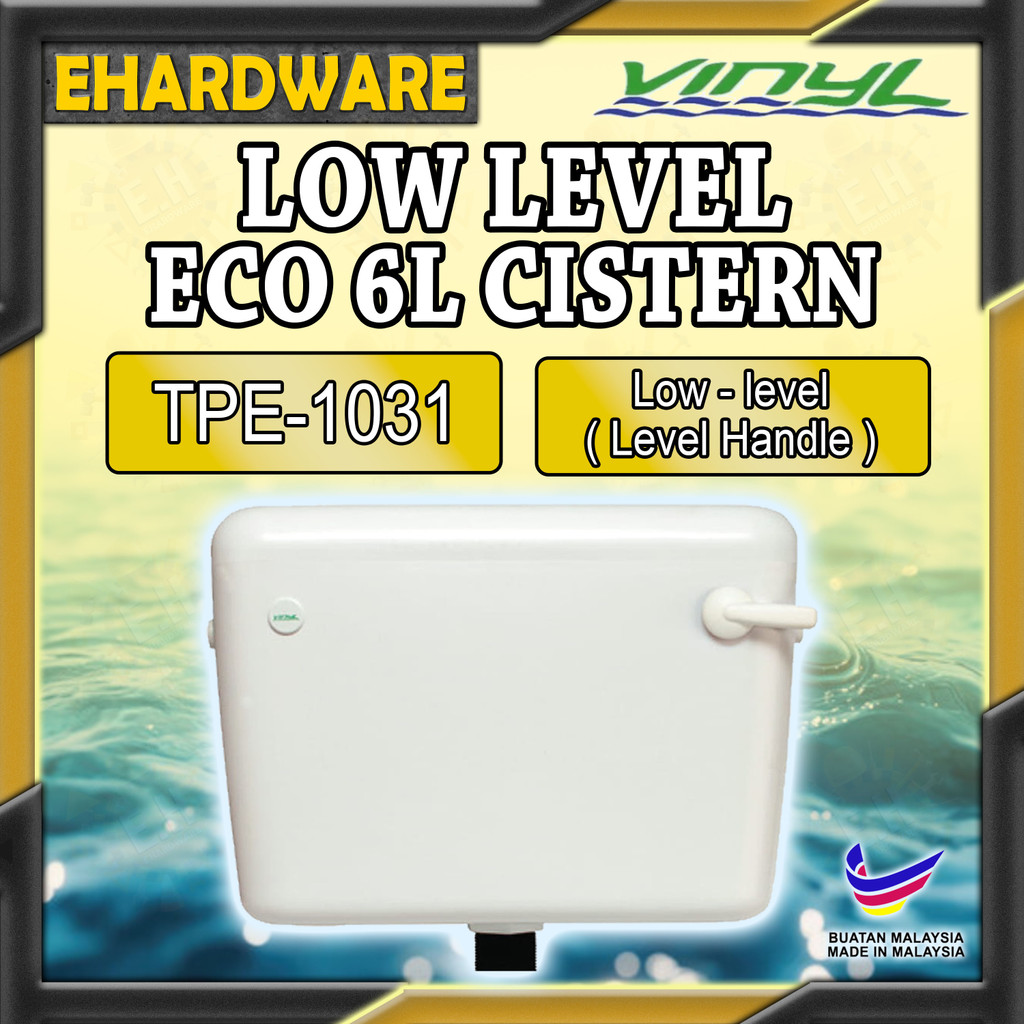 LOW LEVEL Vinyl Eco Cistern Lift Up Valve 6L Complete Low Level Cistern ...