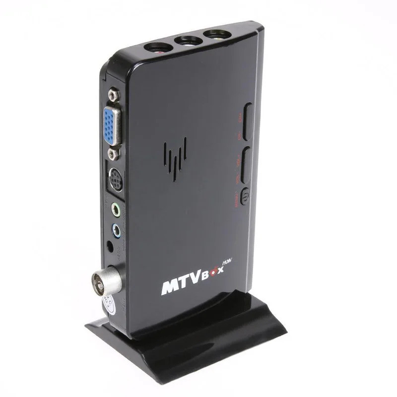 External LCD CRT TV Tuner MTV Box AV To VGA TV Receiver Tuner 1080P TV ...