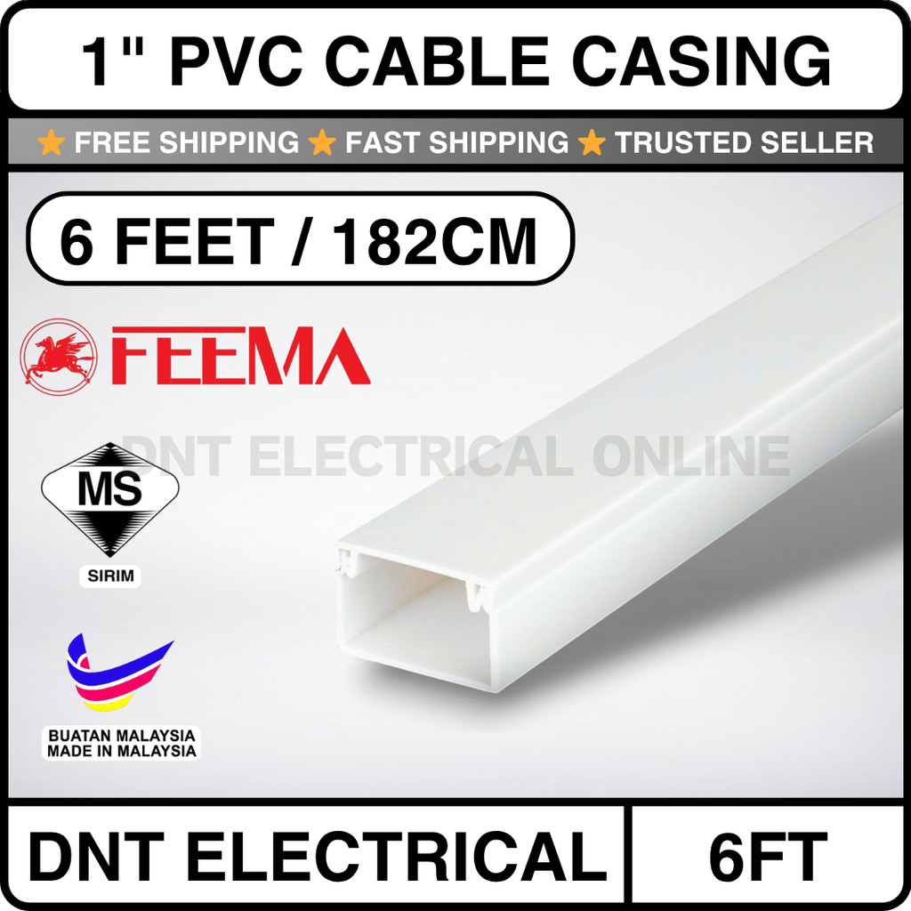 (6FEET / 182CM) 27mm x 13mm - Wiring Casing Electrical Casing Trunking ...