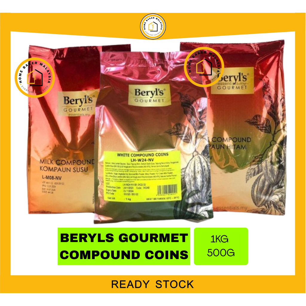 BERYLS CHOCOLATE COMPOUND COIN DARK COIN / MILK COIN / WHITE COIN 1KG ...