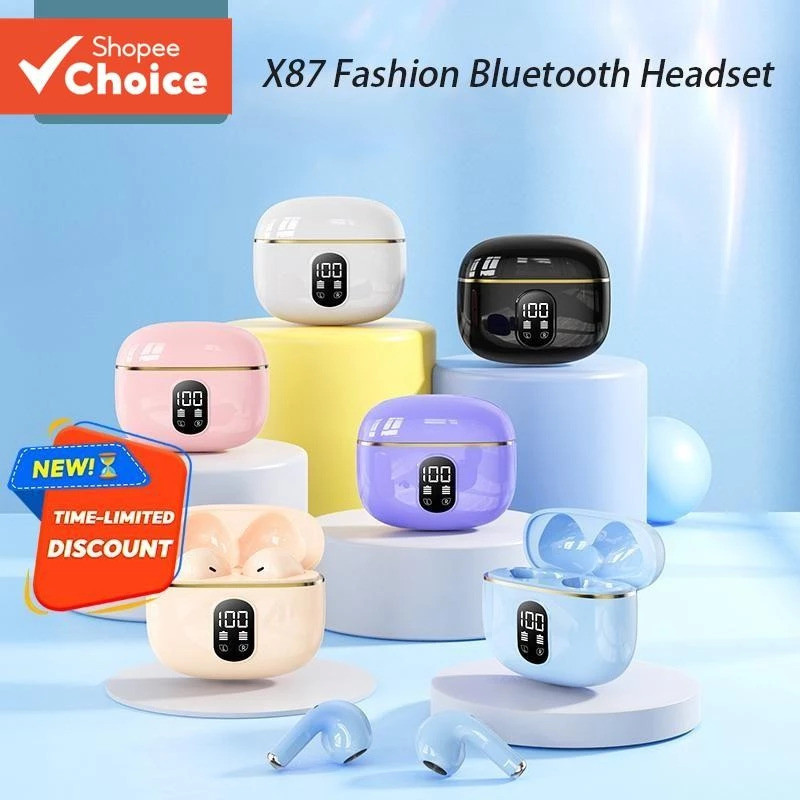 X87 Bluetooth 5.3 TWS Wireless Headphones Bluetooth 5.3 TWS Kawalan ...