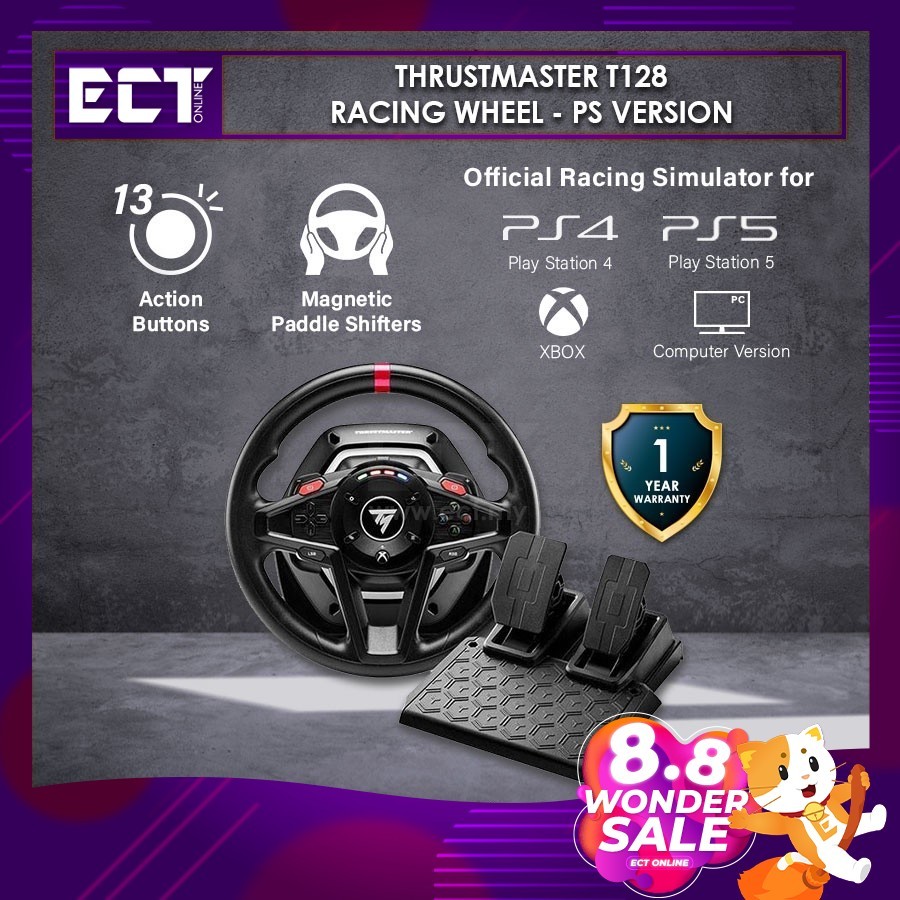 Thrustmaster T128 Racing Wheel (XBOX, PS4, PS5, PC) - 4160868 (PS ...