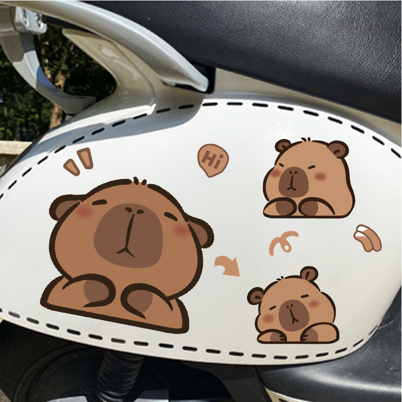 CAPYBARA sticker waterproof decoration motorcycle cute cartoon car ...
