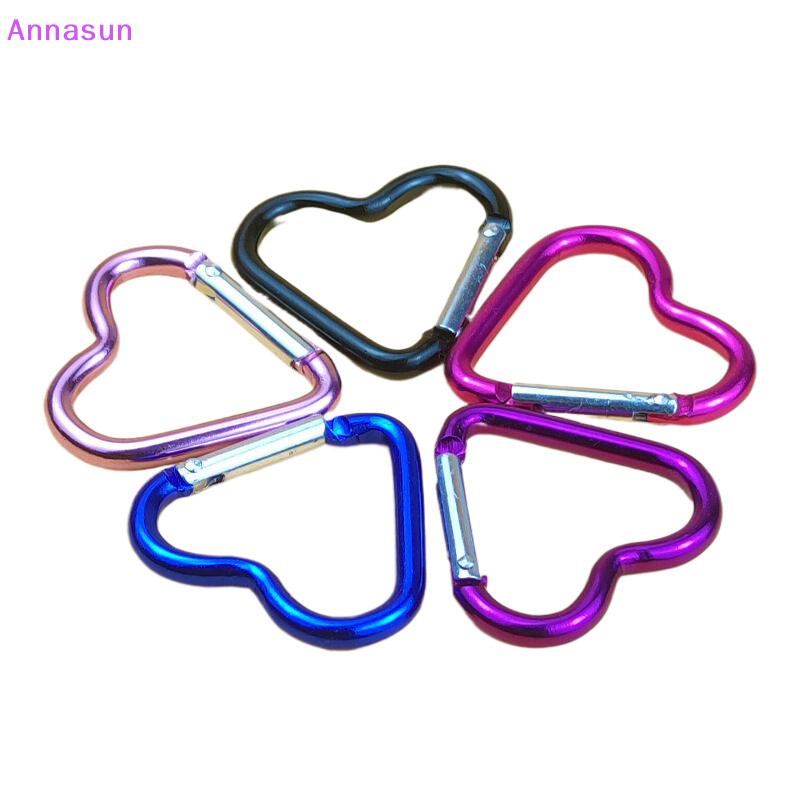 Annasun Carabiner Clips Heart-shaped Carabiner Hooks Compact Quick Link ...