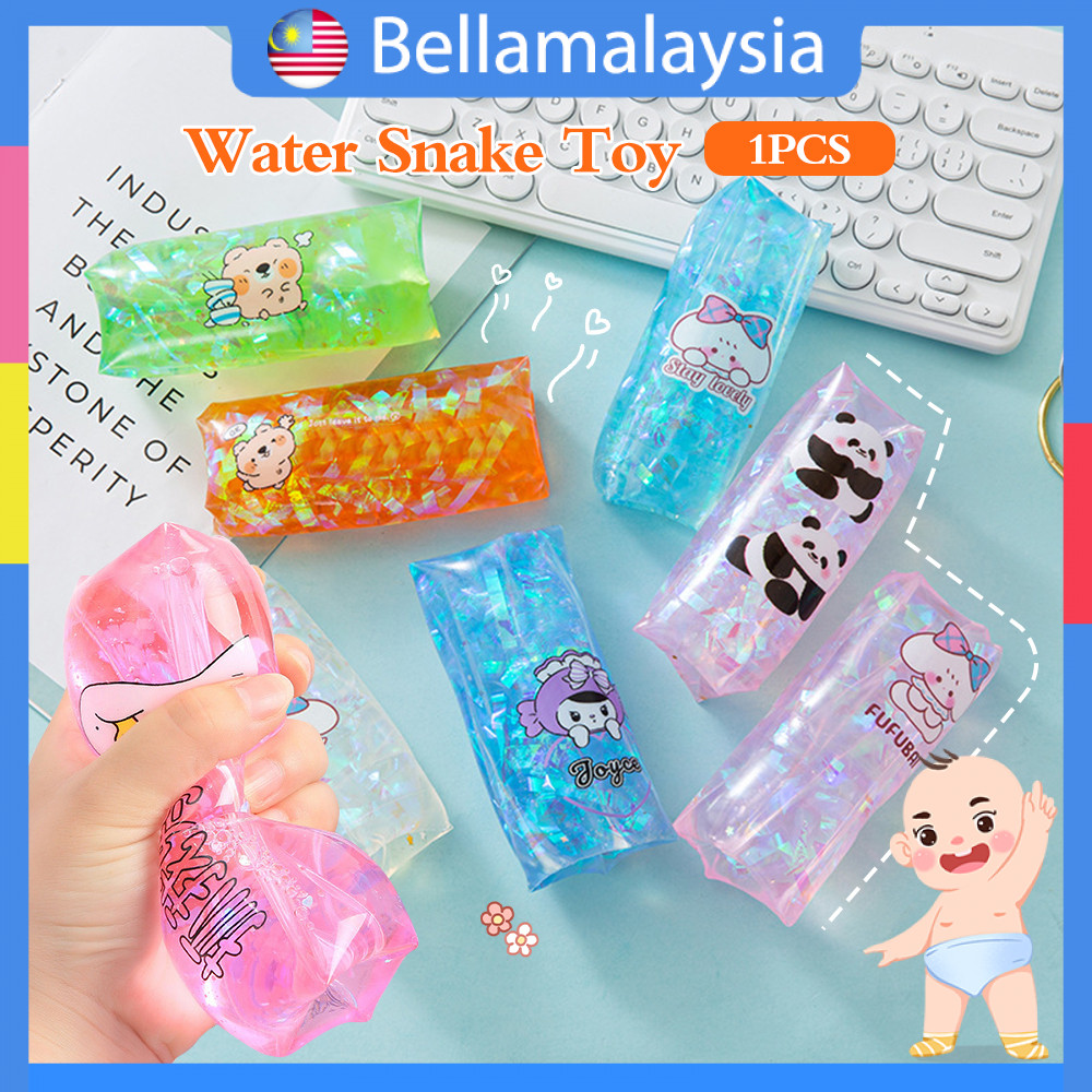 Bella Water Snake Toy Mainan Ular Air Licin Susah Tangkap Squishy Toy ...