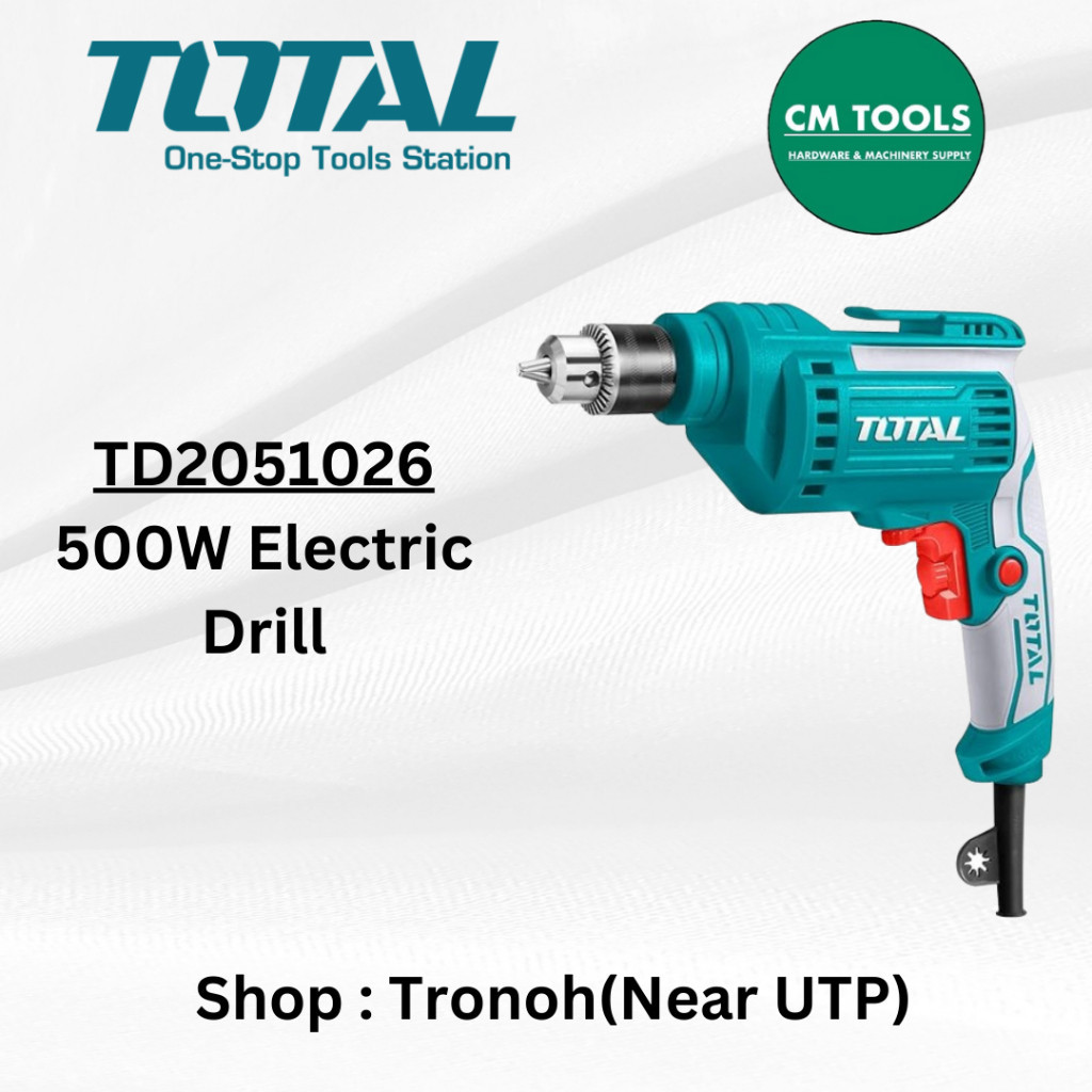 TOTAL TD2051026 500W Electric Hand Drill (1.0mm-10mm) / Electric Drill ...