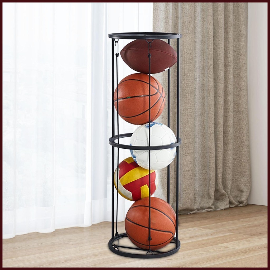 Vertical Ball Storage Rack Ball Rack Basketball Storage 2/3 Layer Ball ...
