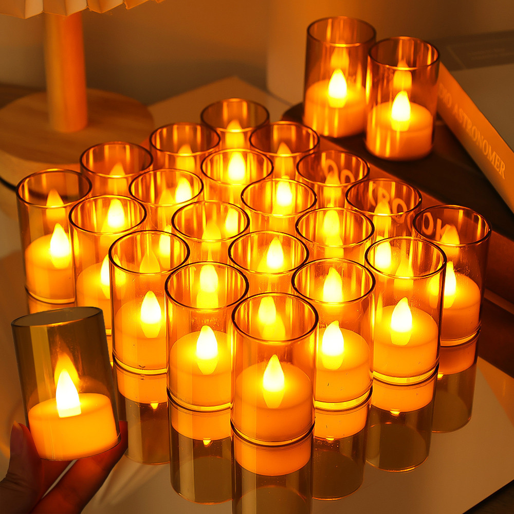 Electric Candle Light - Acrylic Cup LED Flameless - Home Wedding ...