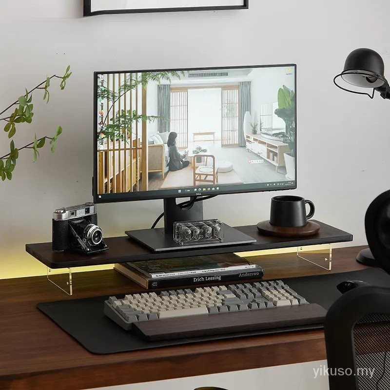 Acrylic Monitor Stand Solid Wood Monitor Rack Monitor Stand Computer ...