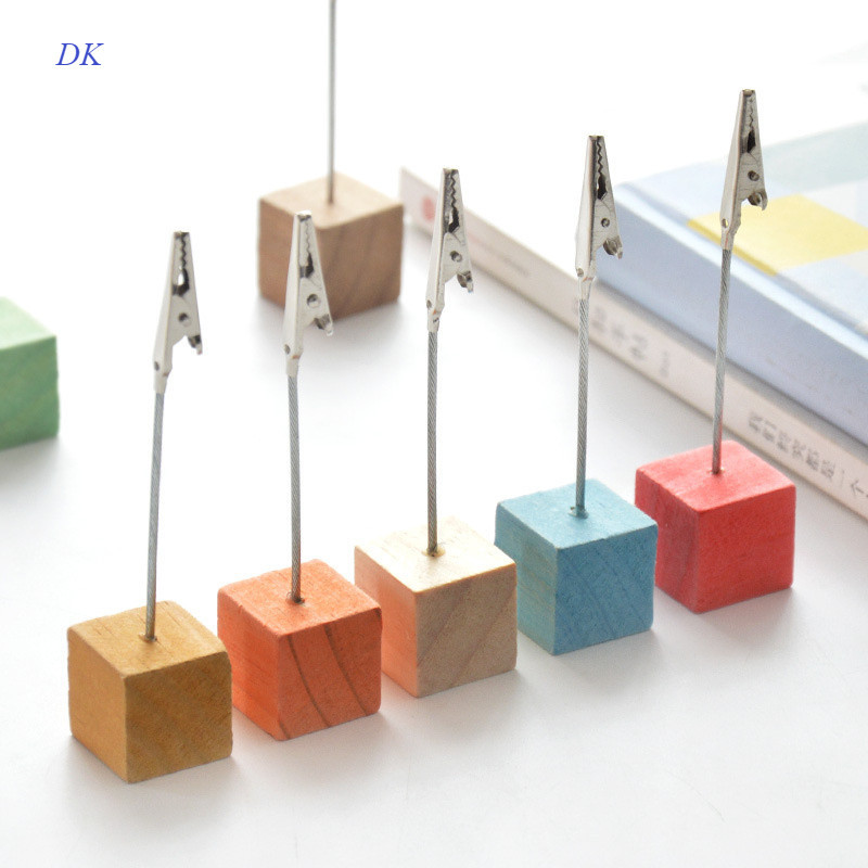 10Pcs/Bag Wedding Party Table Memo Photo Card Holder Cube Base ...