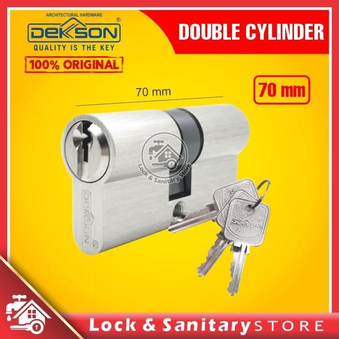 Double Cylinder Dekson Dekkson CYL DC DL 70MM SN Lock Cylinder | Shopee ...
