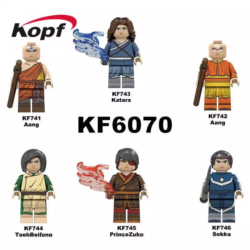 Avatar The Legend of Korra Building Blocks Aang Figures Katara Toy ...