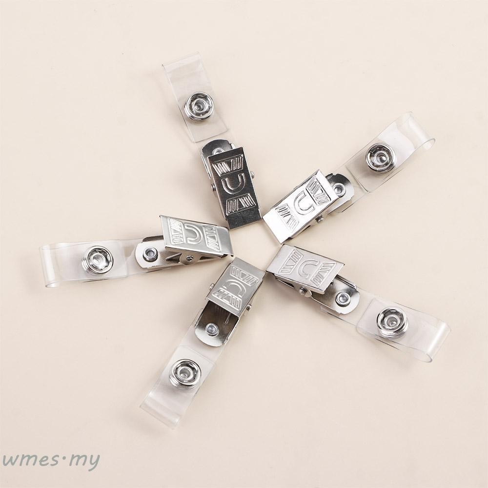 WMES1 Badge Reel Clips Chest Buckle School Supplies Lanyard Clips Name ...