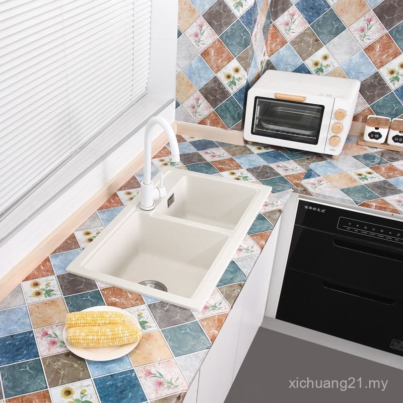 Dapur kalis minyak stiker pelekat diri/kalis air tahan api tahan suhu ...