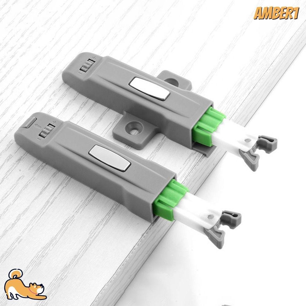 AMBER1 Door Lock Buckle, Push Type Damper Buffer Cabinet Catches, ABS ...