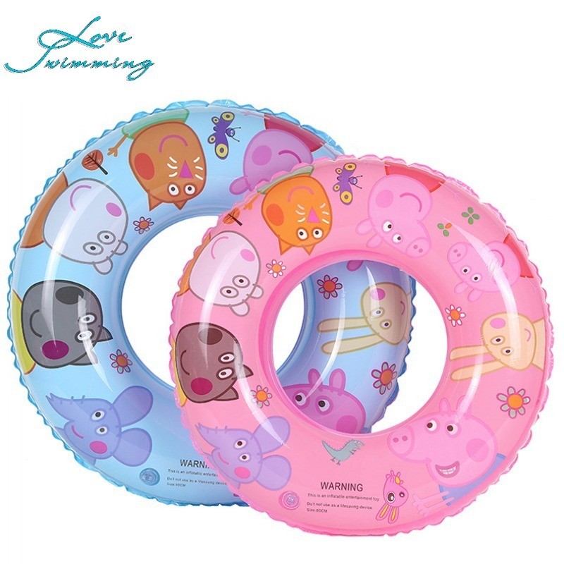 Peppa Pig Kawaii Swimming Ring Kid Child Inflatable Tube with Handle ...