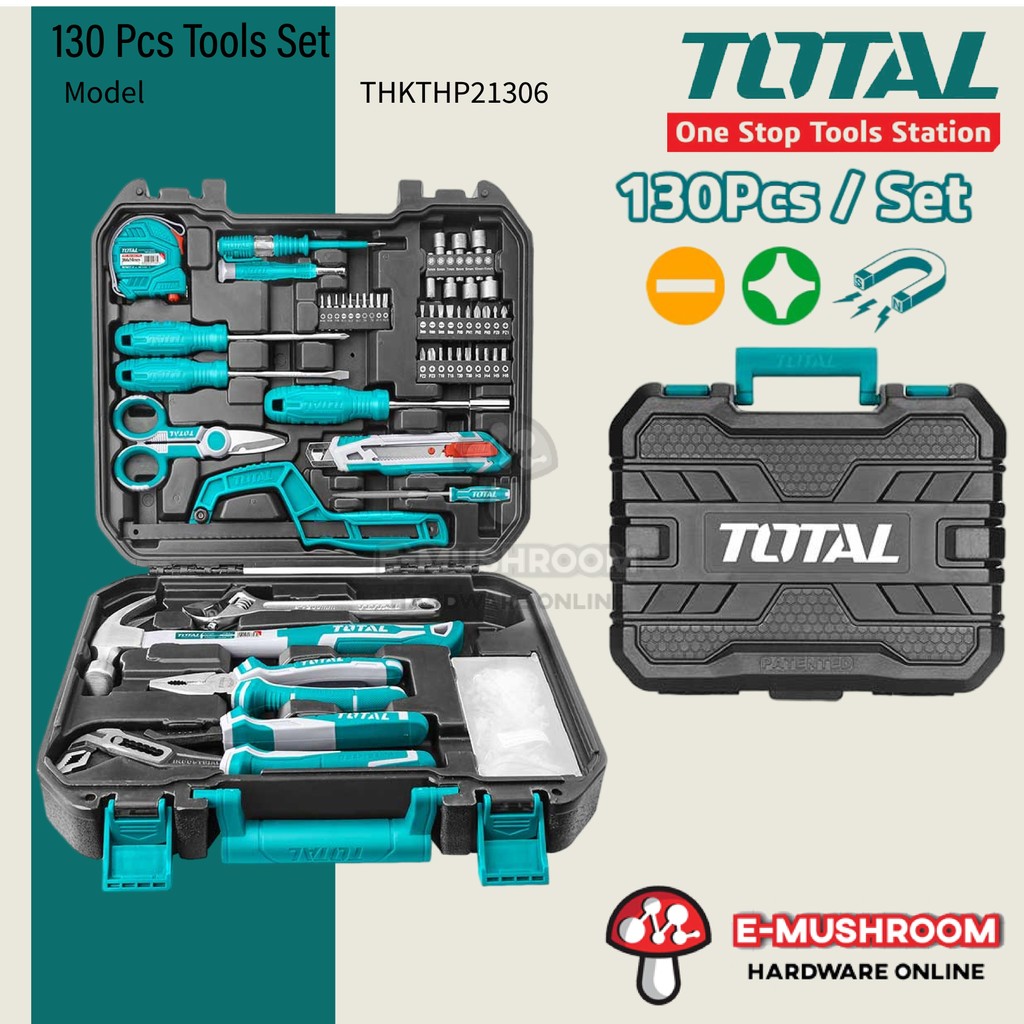 Total Multi-Function Household 130 Pcs Tool Kit Set 多功能家用工具套装 ...