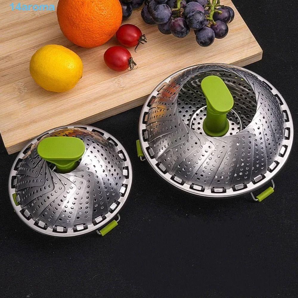 AROMA Folding Steamer Basket, Stainless Steel Expandable Lotus Steaming ...
