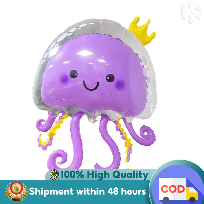 Transparent Bubble Jellyfish Helium Balloons Cute Cartoon Crown ...