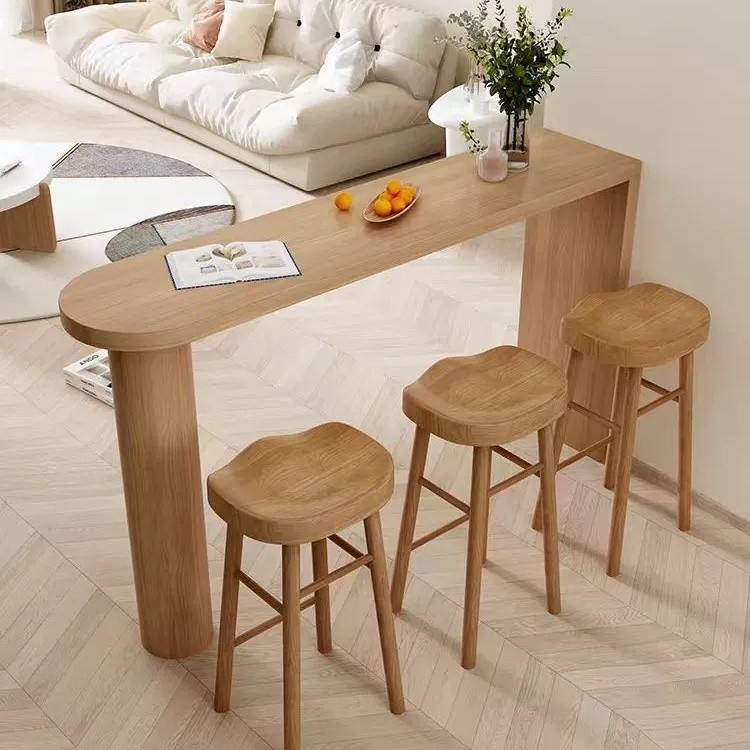 Nordic Solid Wood Bar Counter Home Restaurant Partition Table Wall ...