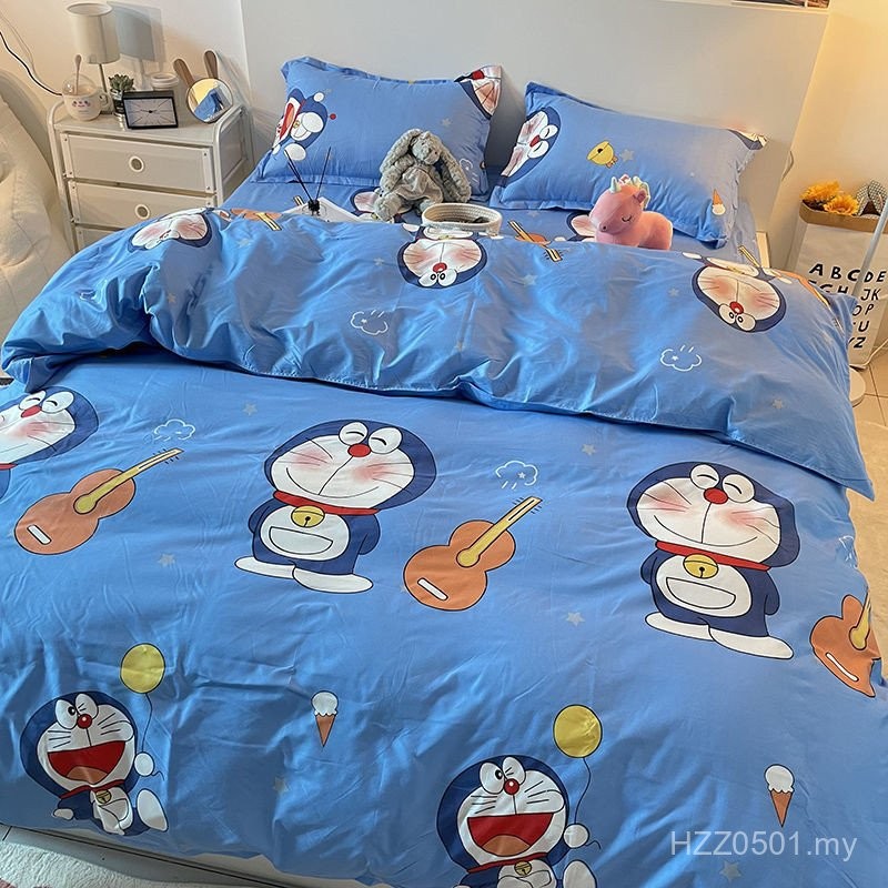 Kartun gaya Jepun Doraemon selimut empat keping kepingan Doraemon comel ...