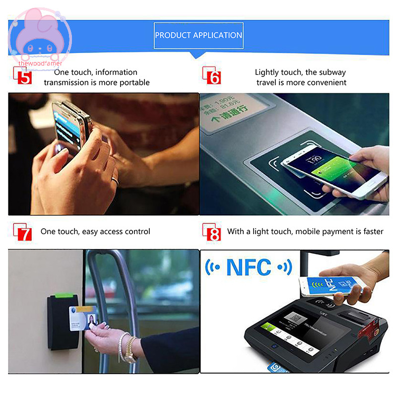 thewoodfamer RFID 125KHz T5577 Rewritable Sticker Keytag Anti Metal ...