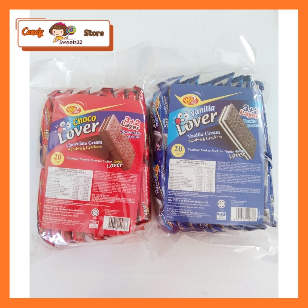 Win2 Lover Sandwich Crackers 3+2 Layer ( 26g X 20packs ) | Shopee Malaysia