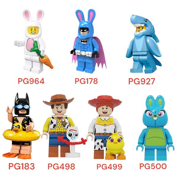 Mini Lovely Cartoon Character Models Rabbit Man Shark Buzz Lightyear ...