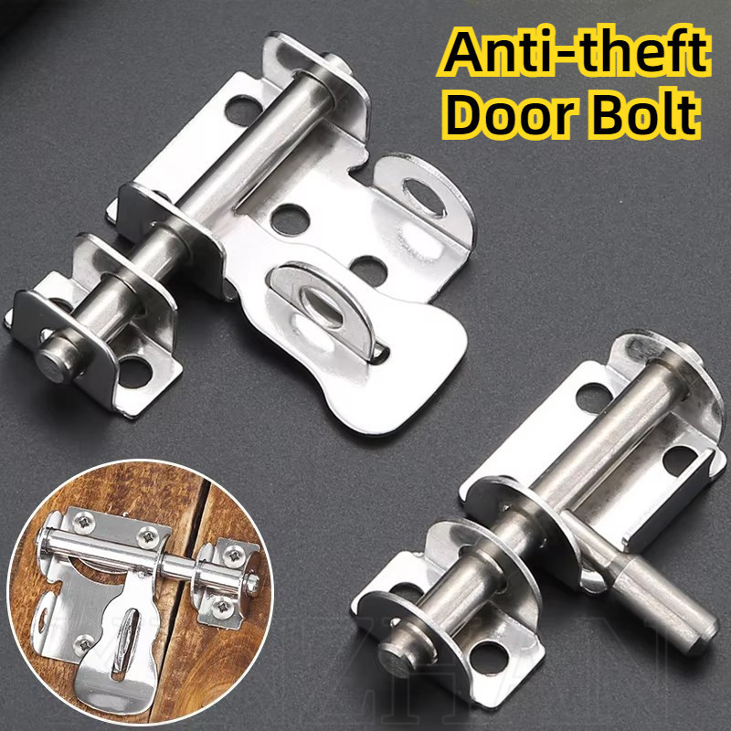 Stainless Steel Latch Anti-theft Door Bolt - Household Simple Door Lock ...