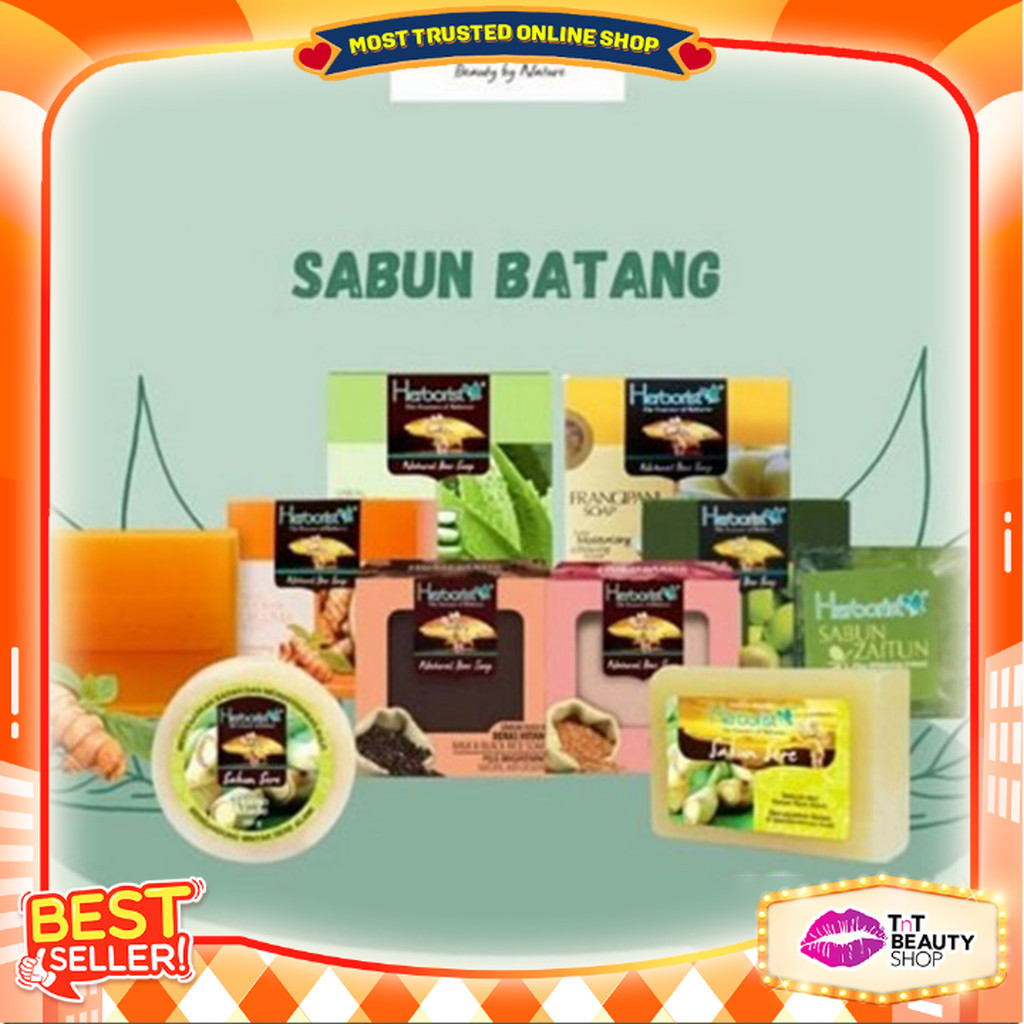 PUTIH HITAM MERAH Herborist Natural Bar Soap Sere | White Rice | Brown ...