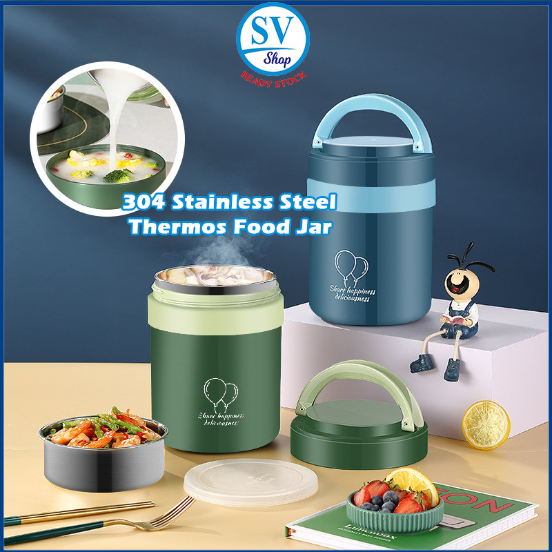 304 Stainless Steel Thermos Soup Container Vacuum Insulated Food Jar ...