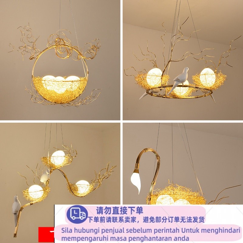Get gifts/JY-H/Post-Modern Chandelier Simple Bar Aisle Light Bird Nest ...