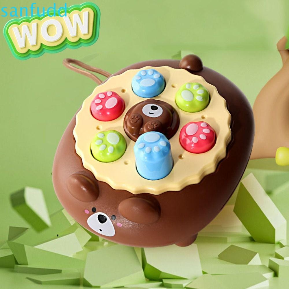 SANFUDD Fast Push Game Toy, Yellow puppy White rabbit Whack Mole Game ...