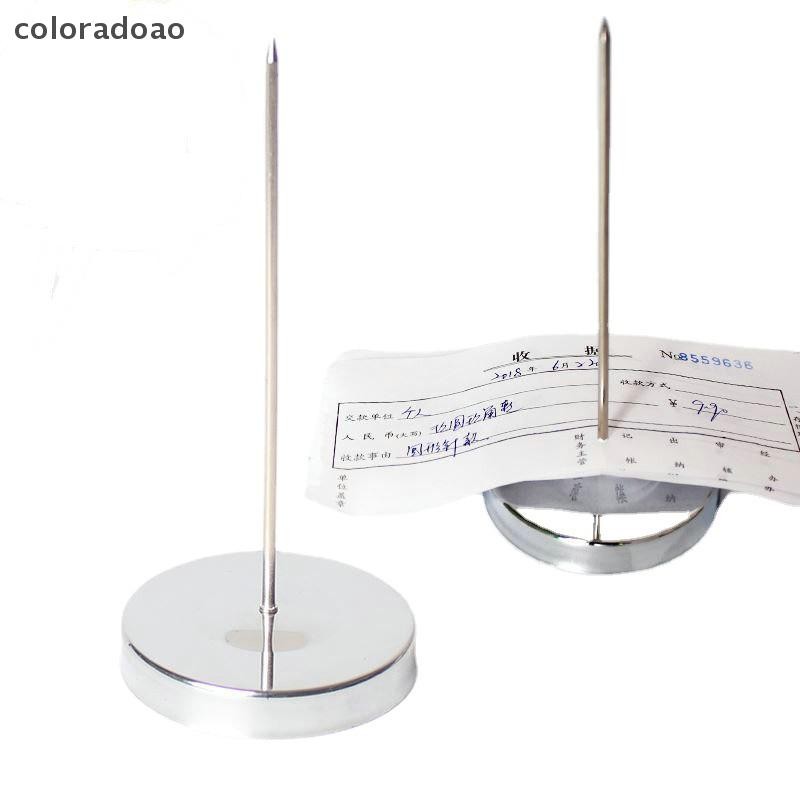 coloradoao Desk Receipt Holder Stainless Steel Straight Rod Paper Memo ...