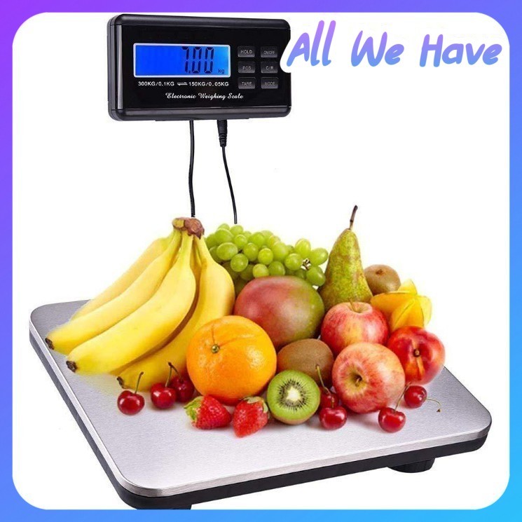 (STAINLESS STEEL + WATERPROOF) Heavy Digital Weighing Scale Switchable ...
