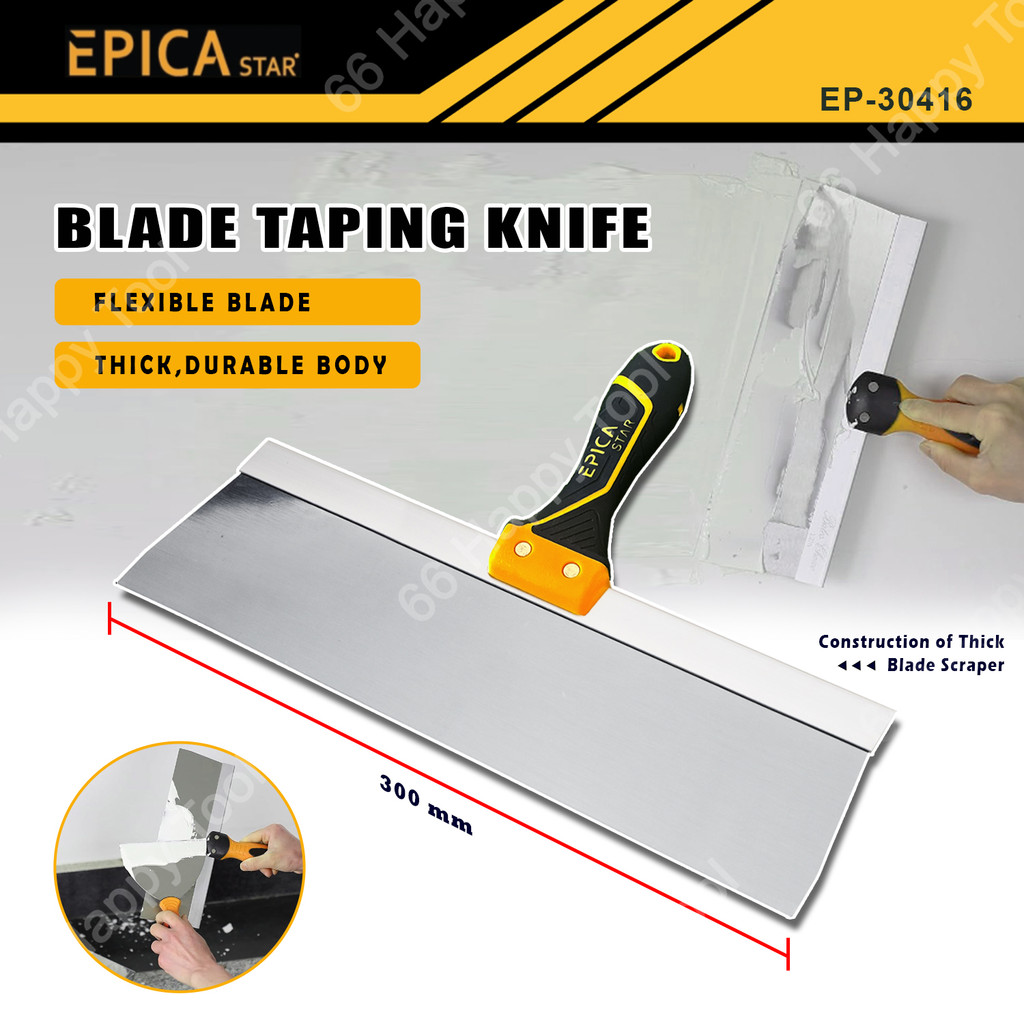 EPICA STAR Blade Taping Knife EP30416 12" Putty Scrapper Skim Coat ...