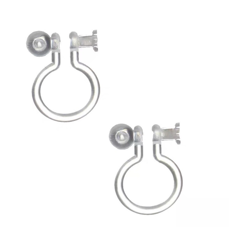 Invisible See through Painless Ear Stud Ear Clip Converter diyHandmade ...