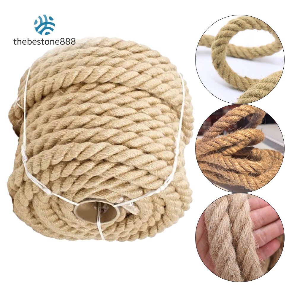 (THEBEST) Jute Rope Natural Jute Twine 12mm Hemp Rope Cord Craft for ...