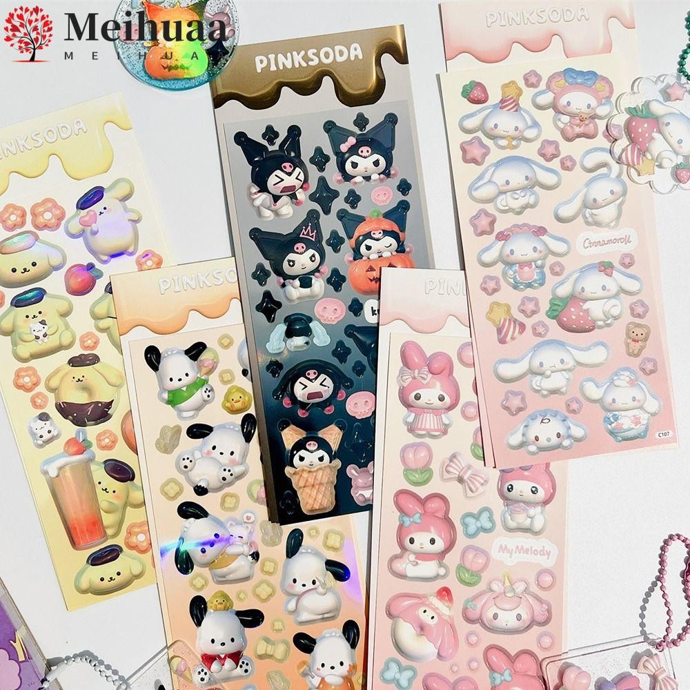 MEIHUAA Sanrio Sticker, Mymelody Pochacco Stationery Modeling Sticker ...
