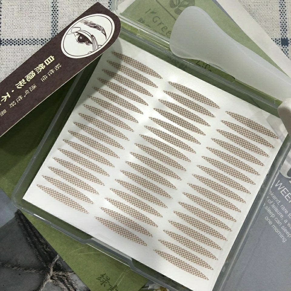 Chlorophyll Double Eyelid Patch Olive-Shaped Mesh Invisible Long ...