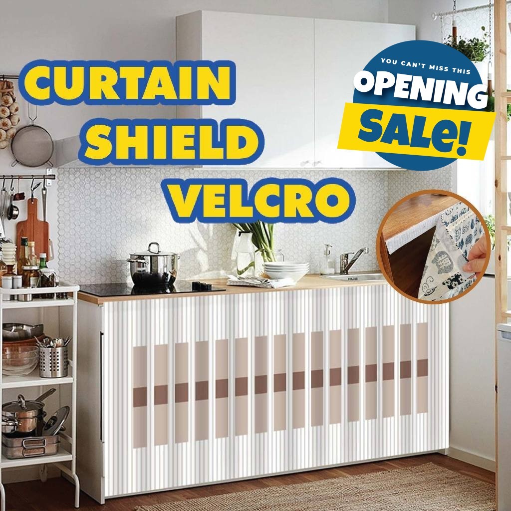 Kakideco Cabinet Curtain Shield Velcro Cabinet Self-adhesive Slide ...