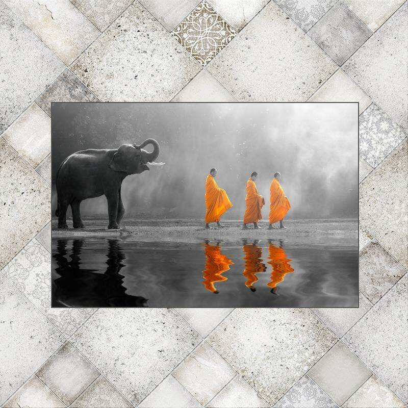 Orlco Art Zen Pictures Paintings Print Wall Decor Thailand Elephant ...