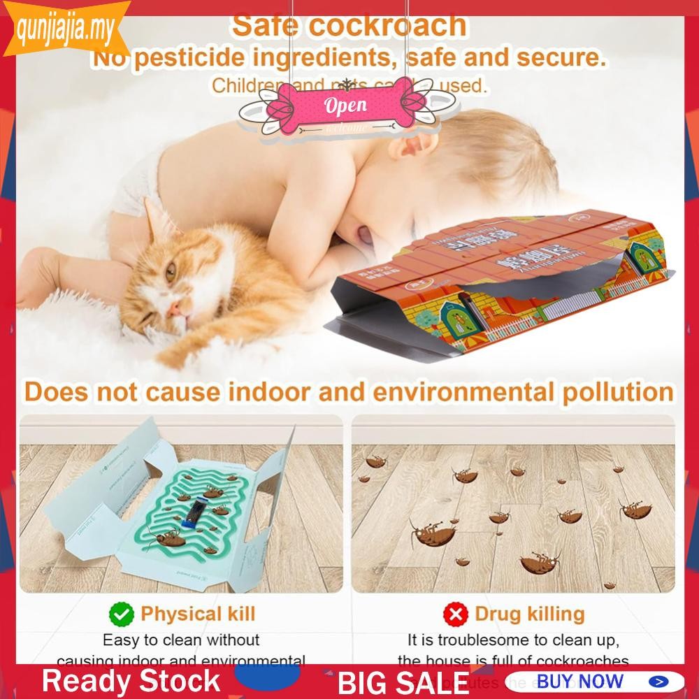 10 Pack Indoor Roach Traps Glue Cockroach Killer Infestation Home ...