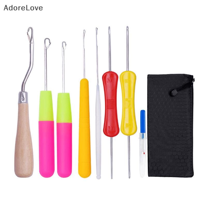 ADL 5/7/8/9 Pcs Bent Latch Hook Set Crochet Dreadlocks Tool Knitg ...