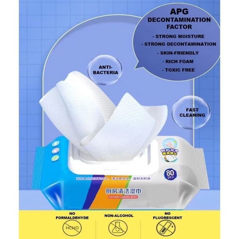 READY STOCK!!! kitchen wet wipes-(lemon flavour) 1pack 80pcs | Shopee ...