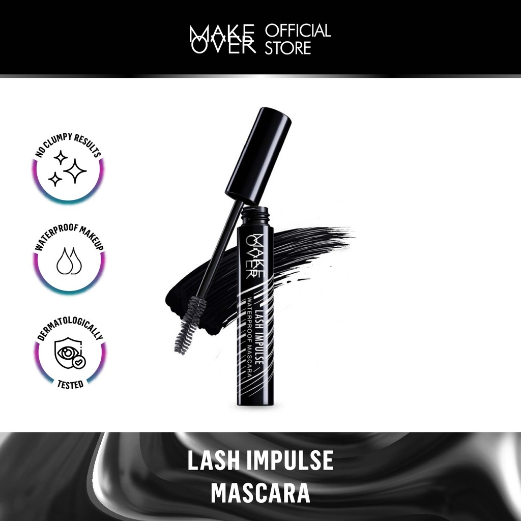 MAKE OVER Lash Impulse Waterproof Mascara- No Smudge, No Clump and ...